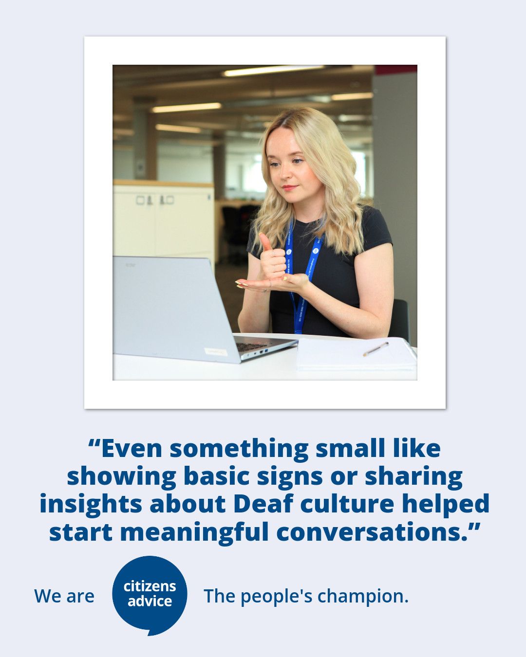 Championing Inclusion - Chloe's story - Citizens Advice Doncaster